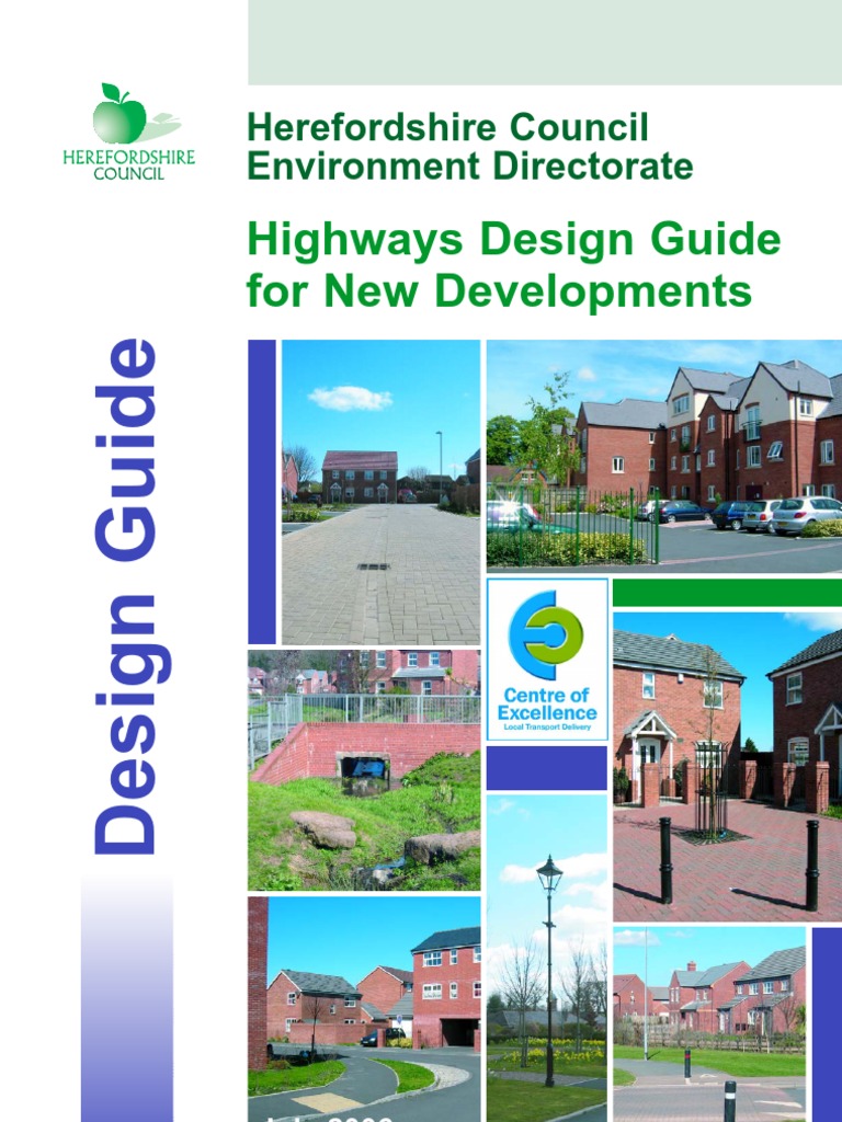 Highways Design Guide For New Developments | PDF | Traffic | Road