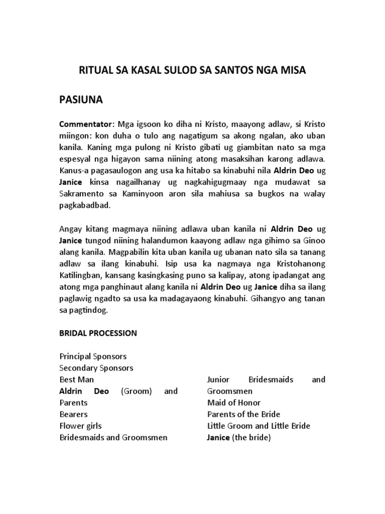 Misalette Bisaya | PDF