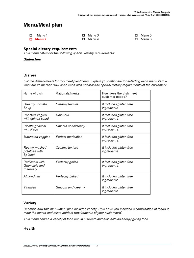 Menu Template - 02 | PDF | Menu | Food And Drink