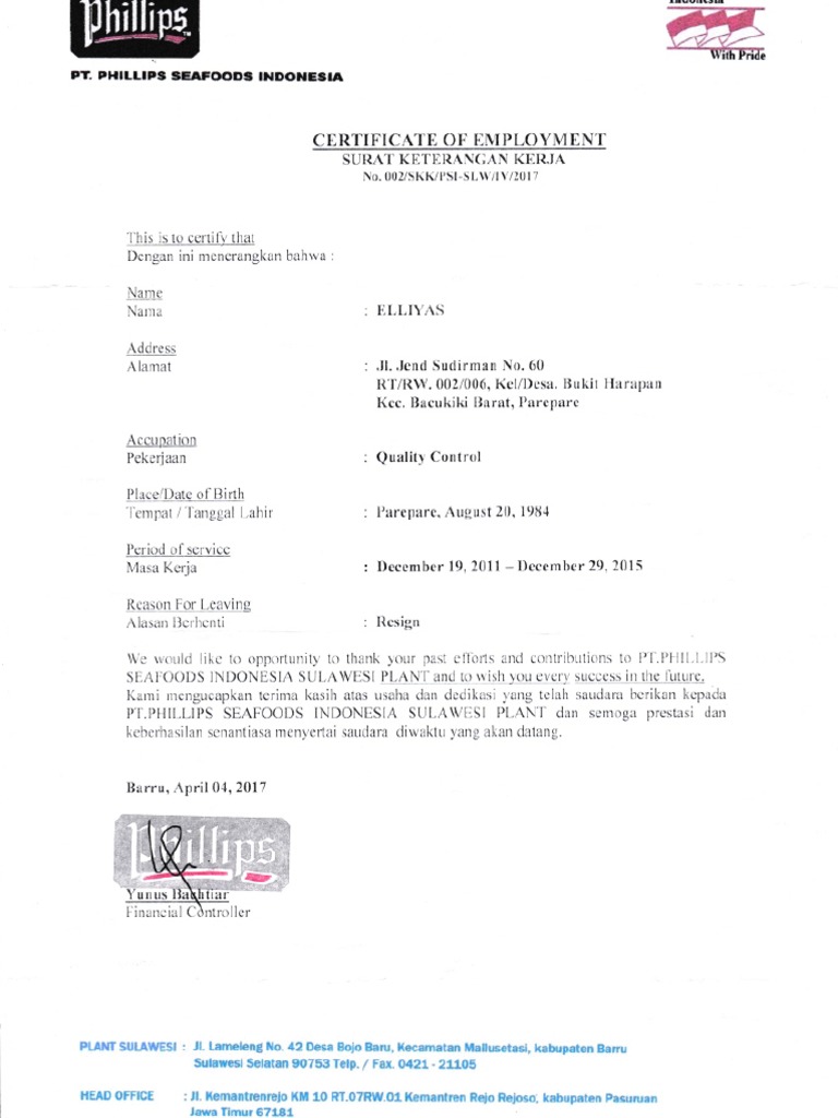 Pt. Phillips Seafood Indonesia | PDF