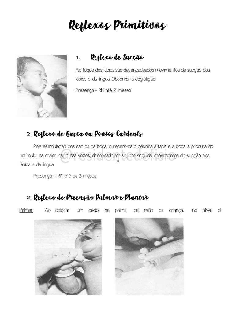 Reflexos Primitivos | PDF | Anatomia humana | Anatomia