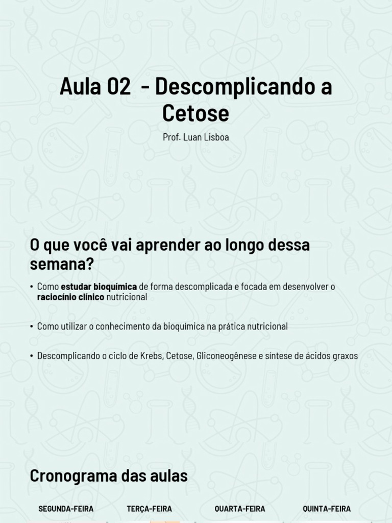 Aula 02 - Cetose | PDF | Fisiologia | Bioquímica