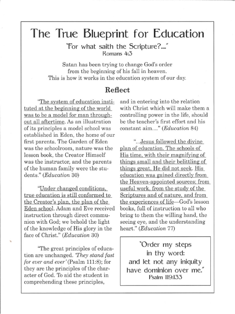 The True Blueprint of Education | PDF