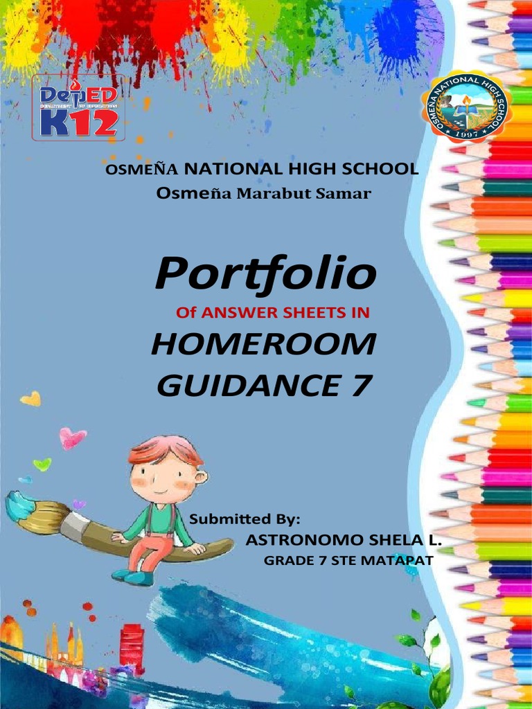 Osmeña National High School Portfolio Answer Sheets | PDF