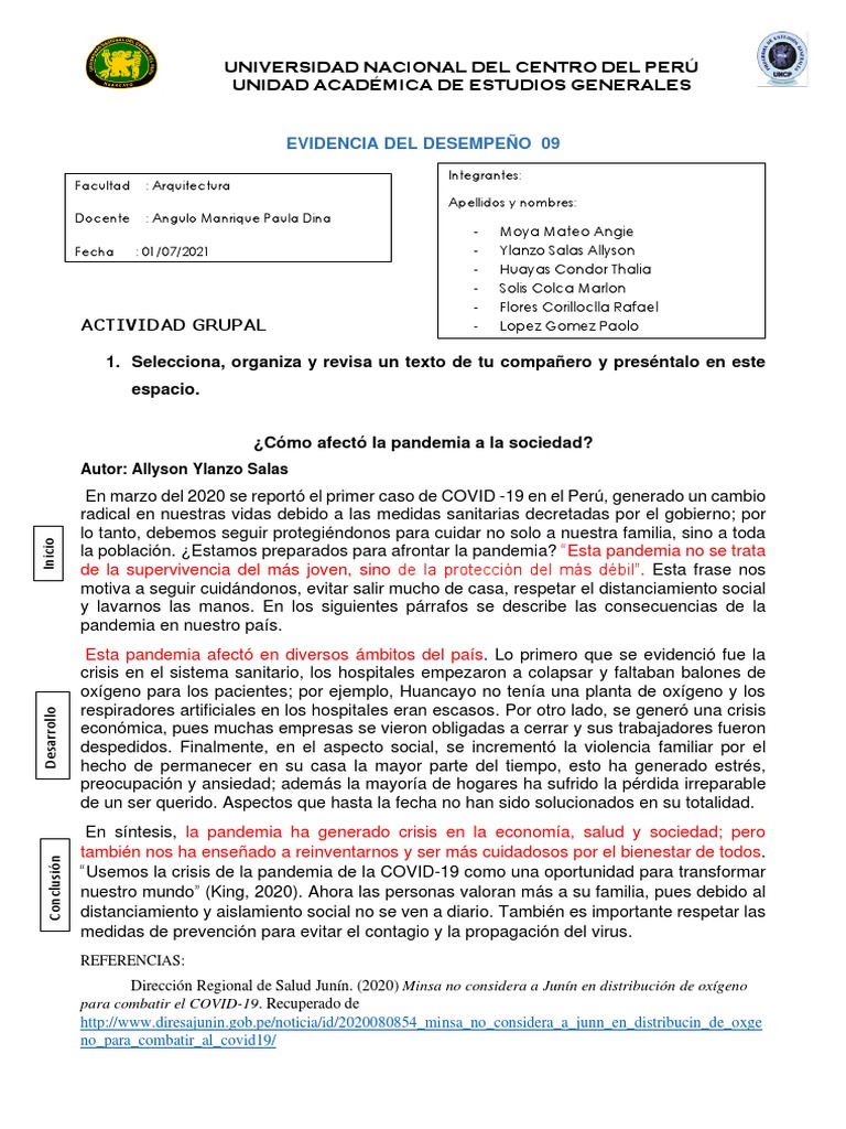Evidencias Semana 09-Grupal FINAL | PDF | Programa del Medio Ambiente de las Naciones Unidas ...