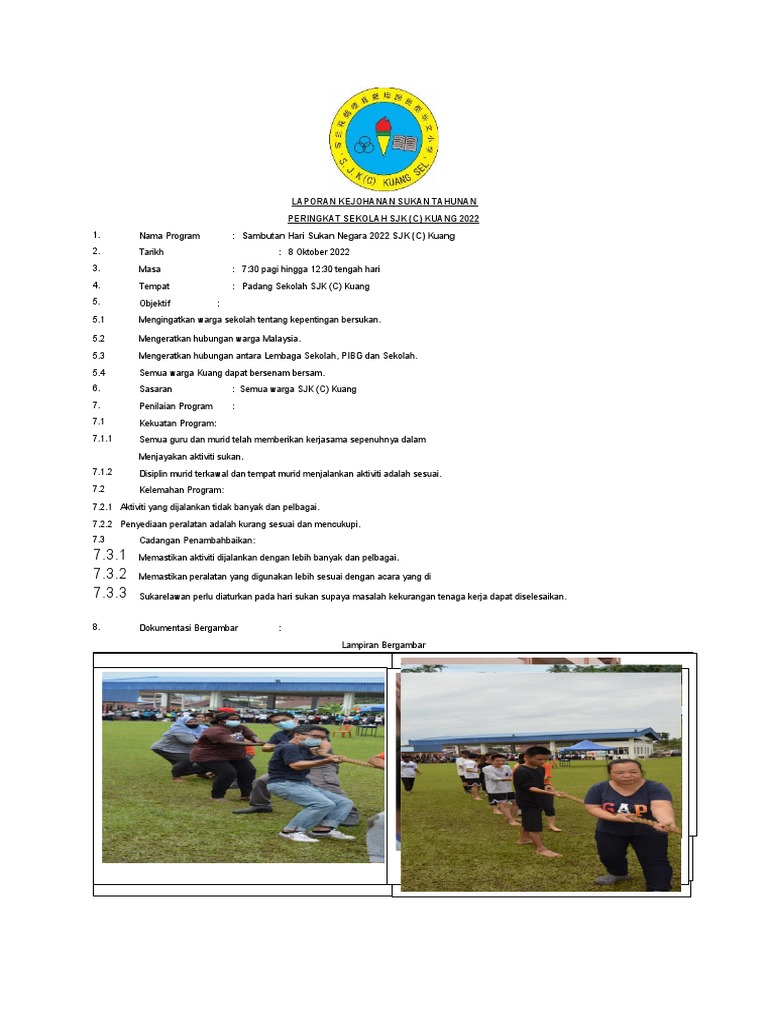 Laporan Hari Sukan Sekolah 2022 Pdf