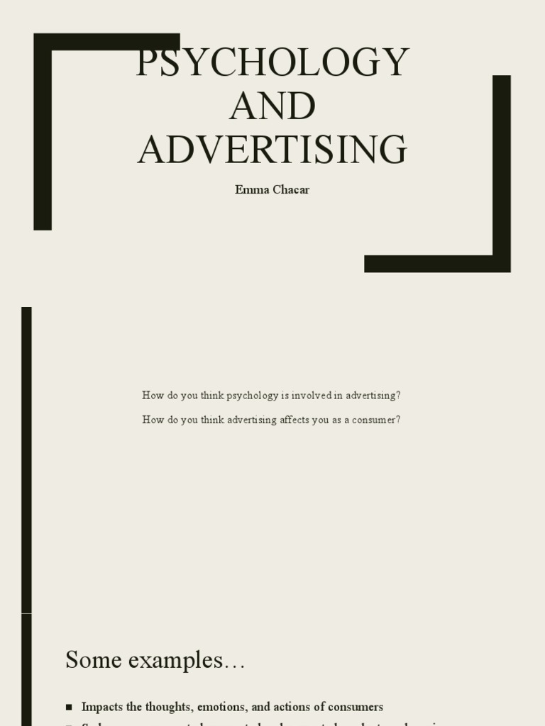 Psychology's Role in Advertising | PDF | Advertising | Propaganda