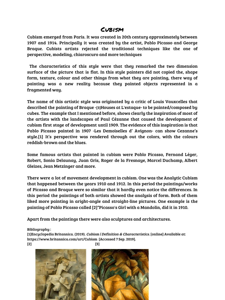 Cubism 2 | PDF | Cubism | Pablo Picasso