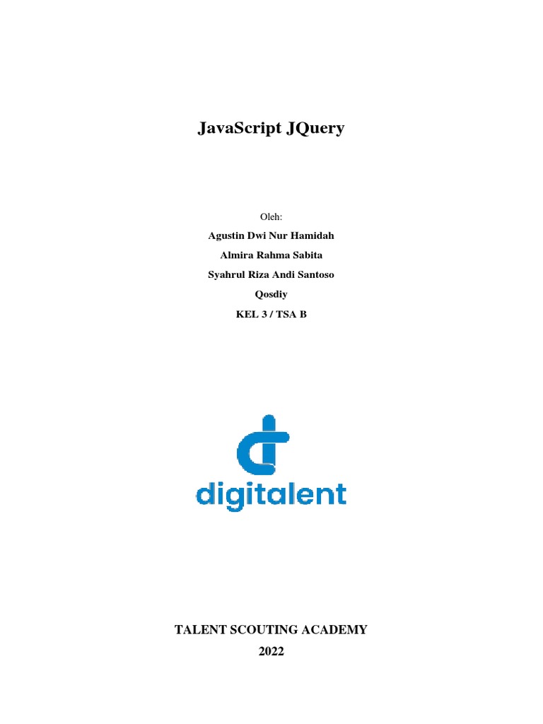 JavaScript JQuery | PDF | Java Script | Web Development JavaScript JQuery | PDF | Java Script | Web Development