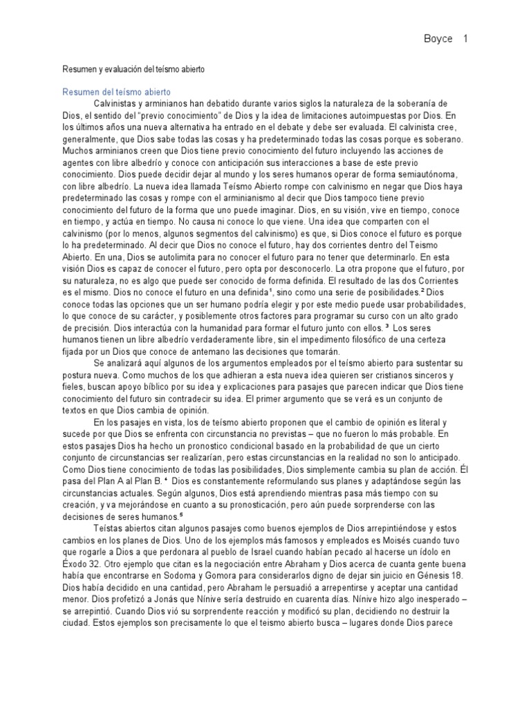 Teismo Abierto | PDF | Libre albedrío | Dios
