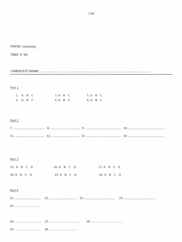 Listening CAE Test 2 | PDF