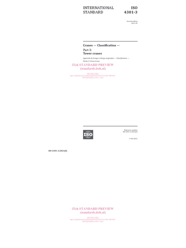 Iso 4301 3 2021 | Download Free PDF | International Organization For ...