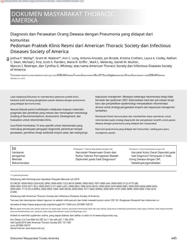 Idsa Ats Cap 2019 En Id Pdf
