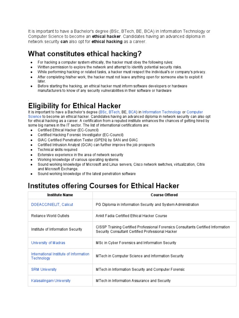 Information About Ethical Hacking | PDF | Security | Computer Security