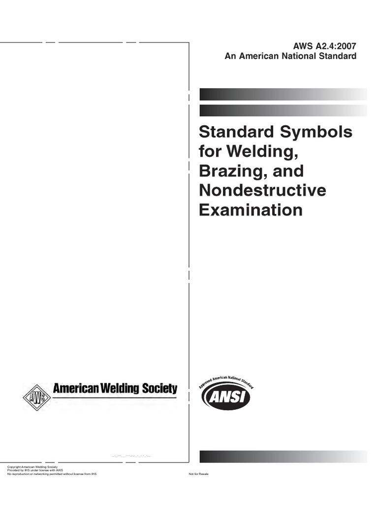 Aws A2.4-2007 | PDF | Copyright | License