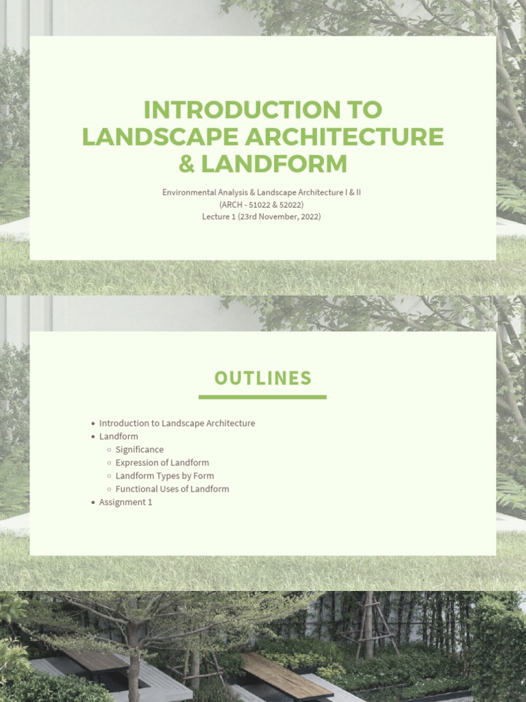 Lecture 1 - Landform | PDF | Contour Line | Landscape