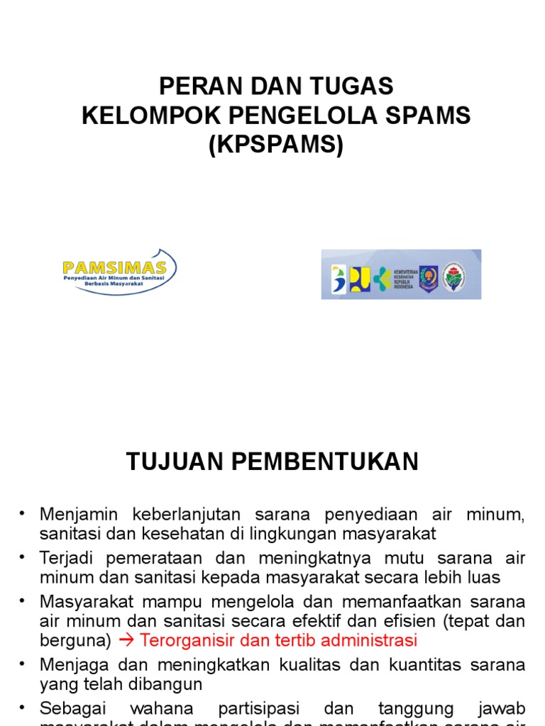 Pelatihan OM - Peran Dan Tugas KPSPAMS - 2020 | PDF