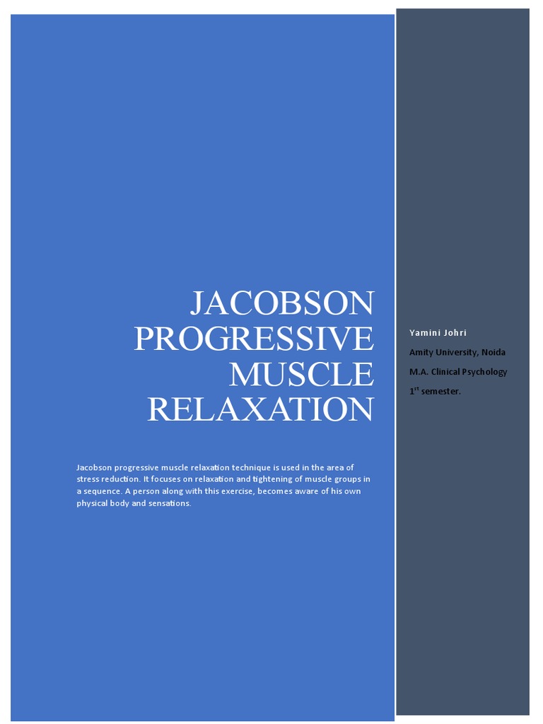 JPMR Technique Report | PDF | Relaxation (Psychology) | Human Anatomy