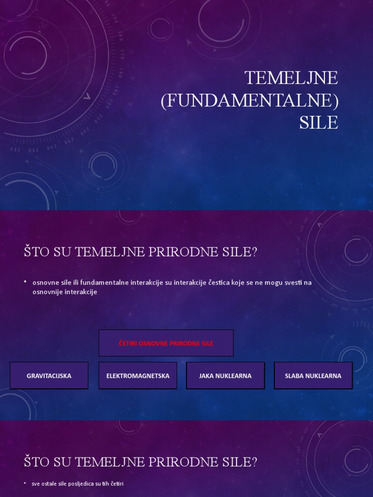 Temeljne (Fundamentalnne) Sile | PDF