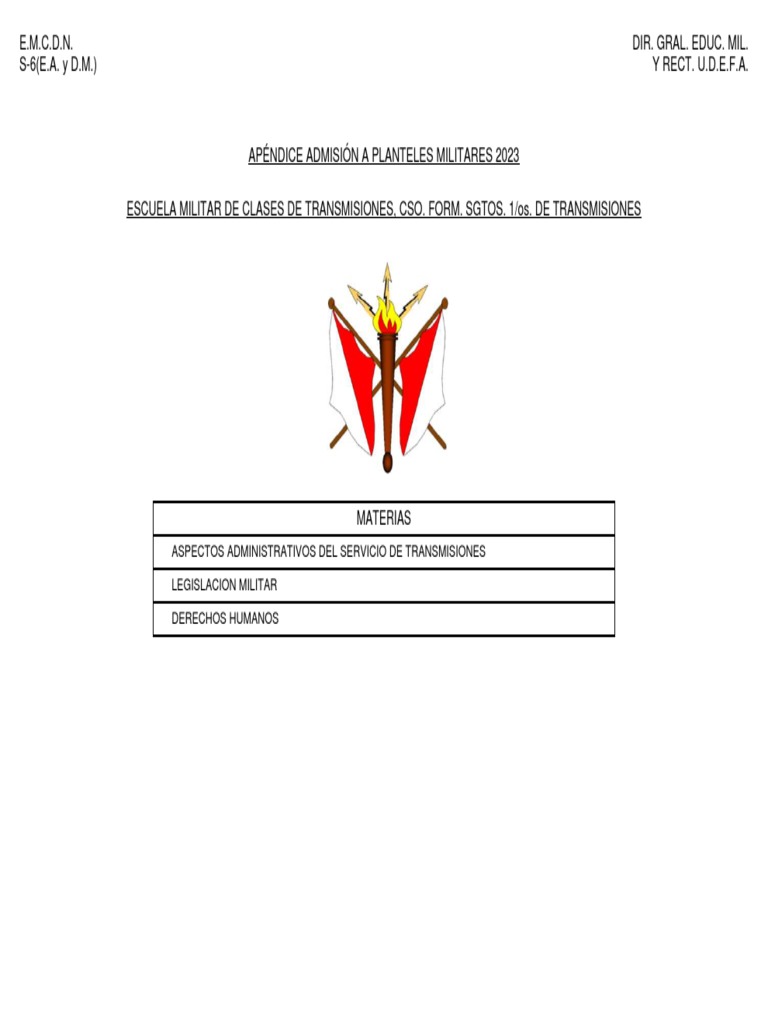 Emct F S 1os Trans 2023 | PDF | Militar | Gobierno