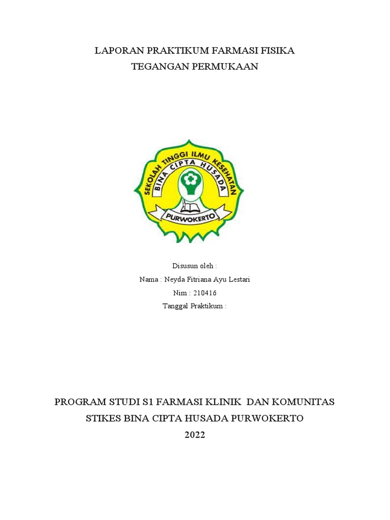 Laporan Praktikum Farmasi Fisika Pdf