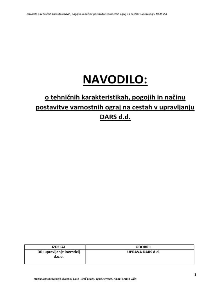Navodilo-Tehnične Karatkteristike in Način Postavitve JVO in BVO V ...