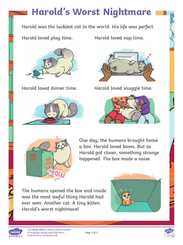 T e 2550713 Year 1 Harold S Worst Nightmare Differentiated Reading ...