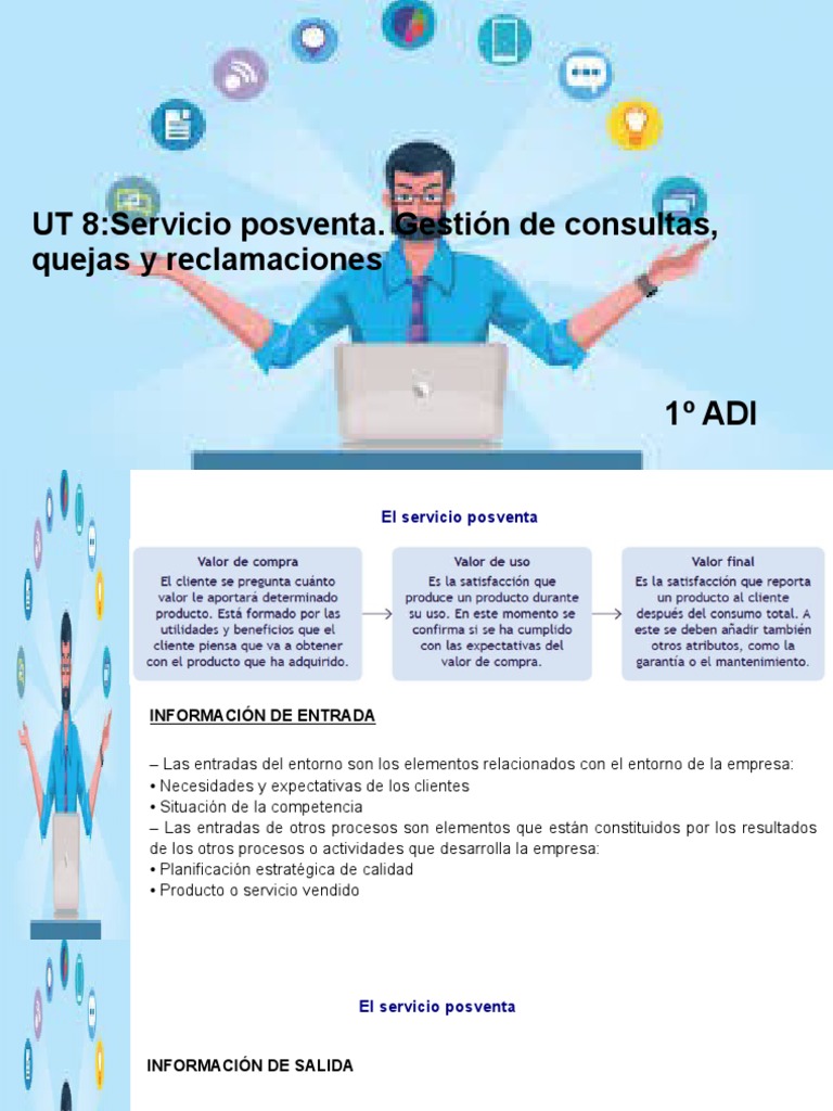UD.8 Servicio Postventa Gestión de Consultas, Quejas y Reclamaciones | PDF | Los consumidores ...