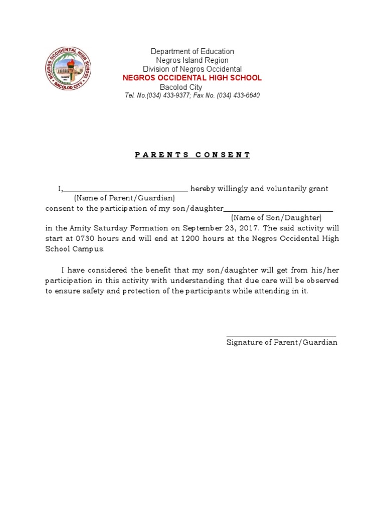 Parents Permit | PDF