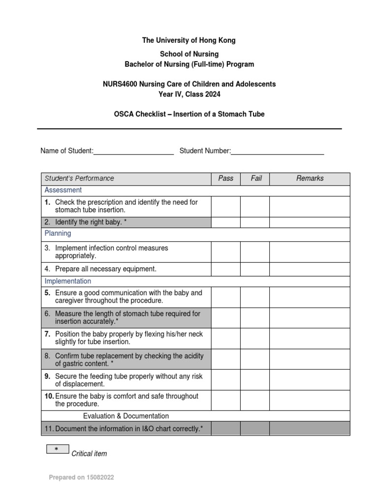 OSCA Checklist | PDF | Medicine | Clinical Medicine