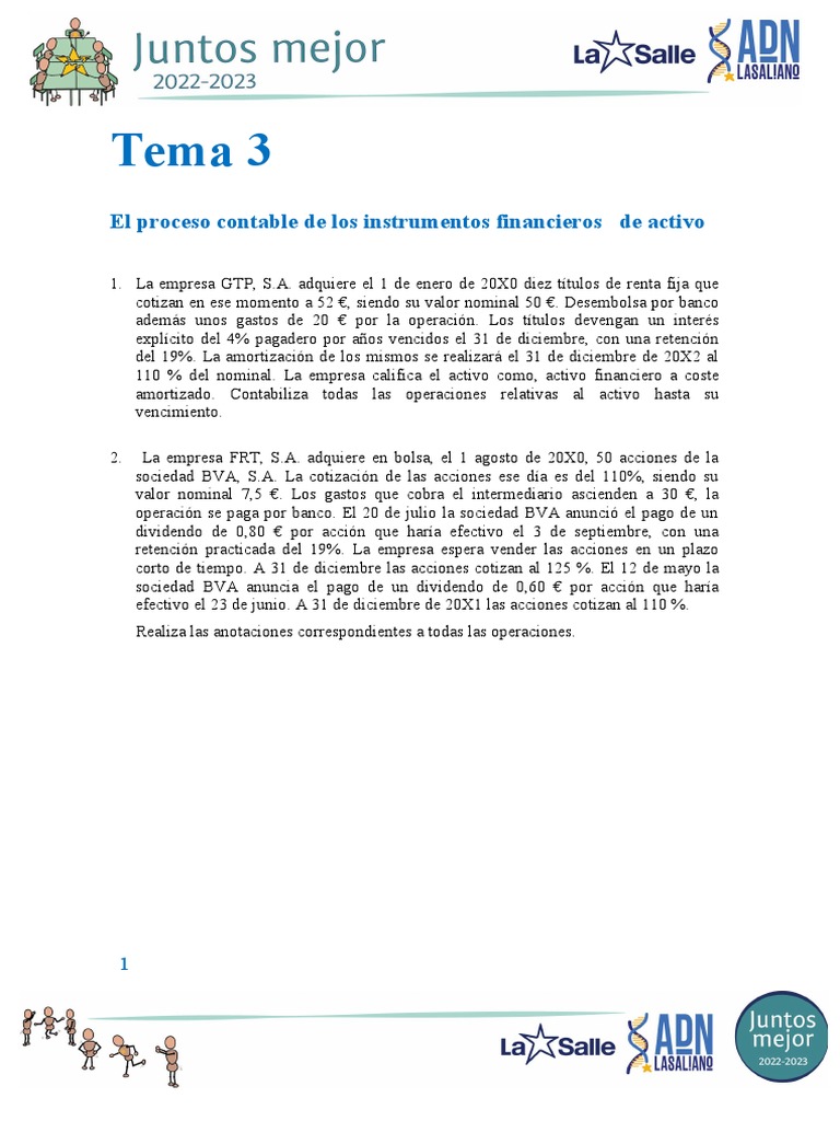 Act Complementarias Tema 3 | PDF