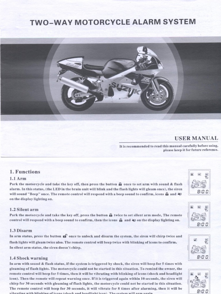 Motorcycle Alarm System | PDF