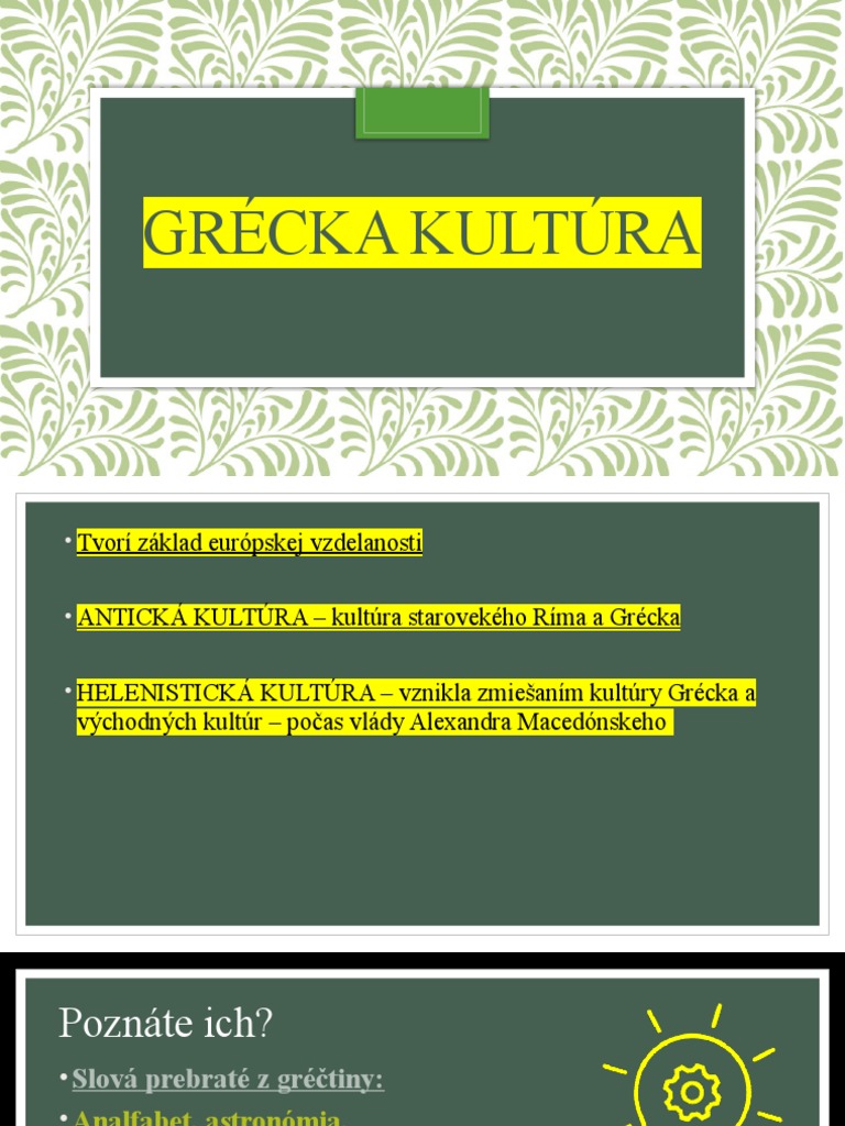 Grécka Kultúra | PDF