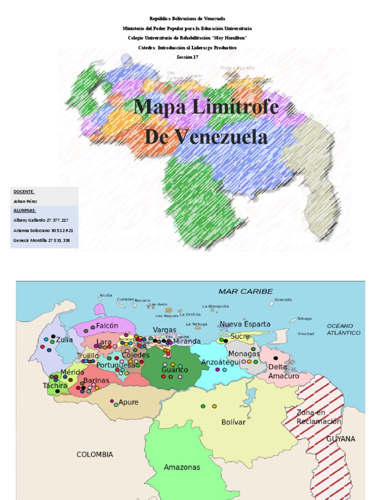 Mapa Limítrofe de Venezuela y Límites | PDF | Venezuela | Agricultura