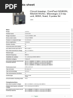 Product Data Sheet: Circuit Breaker, Compact Ns800N, 50Ka/415Vac ...