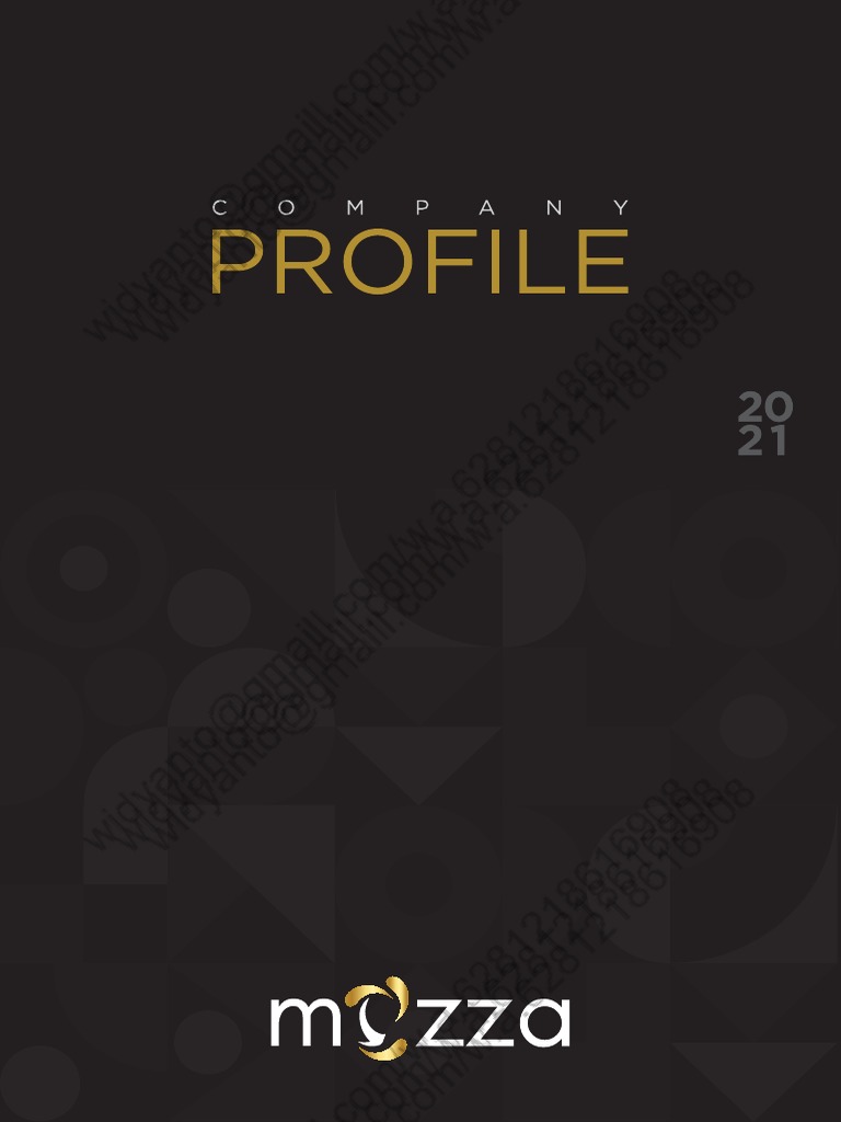 Company Profile MOZZA 081218616908 Widyanto - Watermark (1) - Organized | PDF