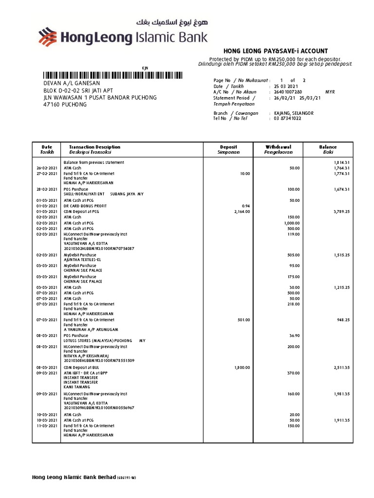 HLB Receipt 539308 | Download Free PDF | Economies | Banks