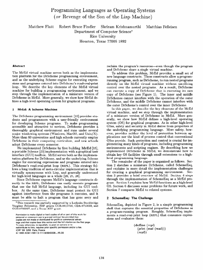 Flatt 1999 | PDF | Class (Computer Programming) | Parameter (Computer Programming)