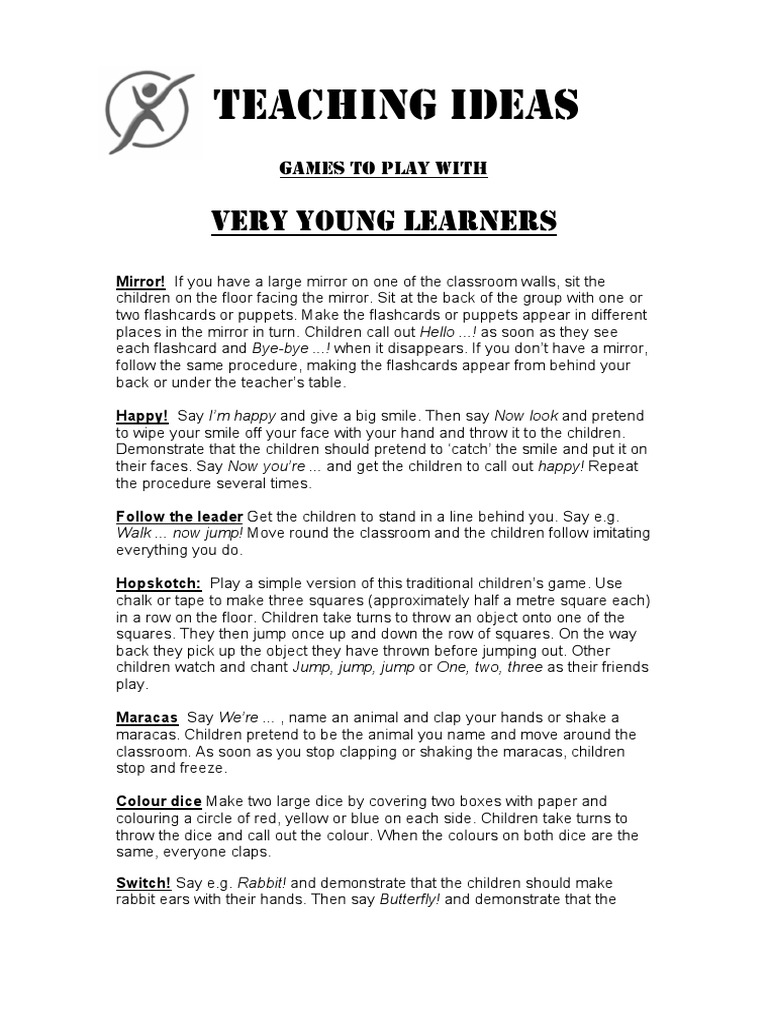 Games for Very Young Learners | PDF | Language Arts & Discipline