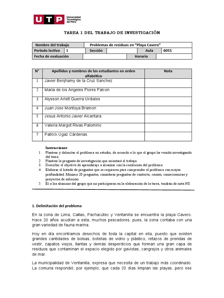 Semana 5 - Tarea 1 - Plantilla - Delimitación Del Tema de Investigación ...