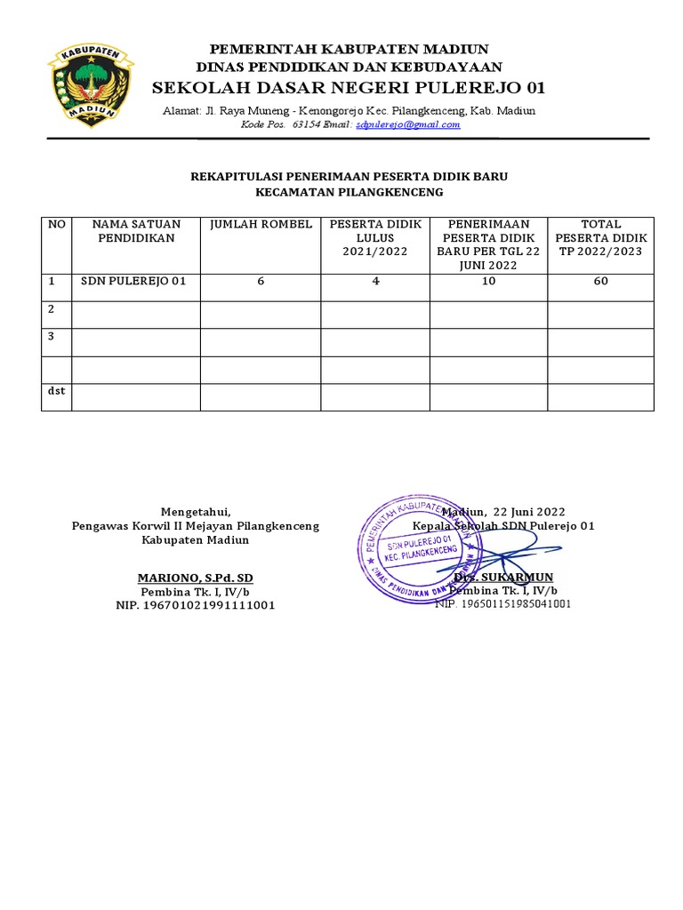 Rekap PPDB 2022-2023 | PDF