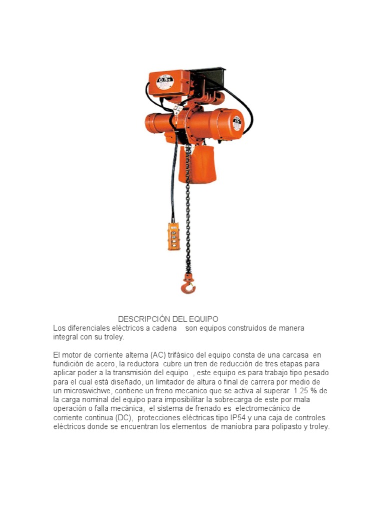 Descripción Del Equipo Nitchi 3 Ton | PDF