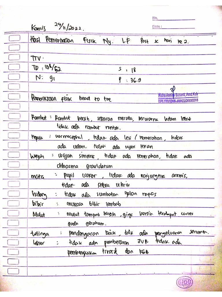 AnnisaRahmaYuni - Pemfis Ibu Nifas | PDF