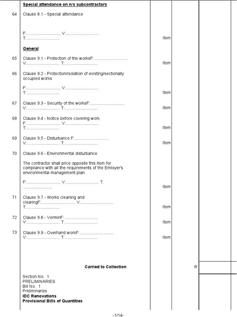 BoQ - My Sample | PDF | Wall | Door