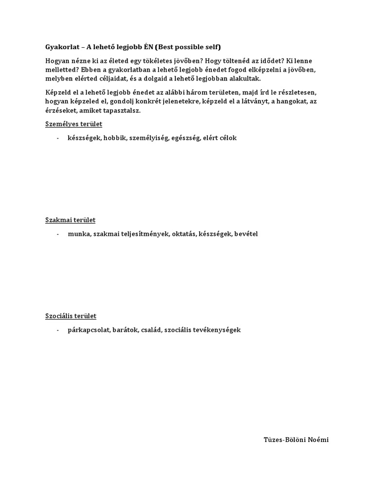 Gyakorlat - A Lehető Legjobb Én | PDF