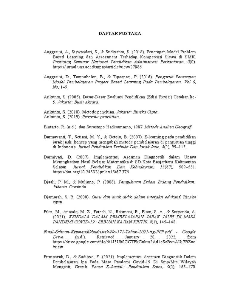 Daftar Pustaka Model Pembelajaran IPAS | PDF | Ilmu Sosial | Seni
