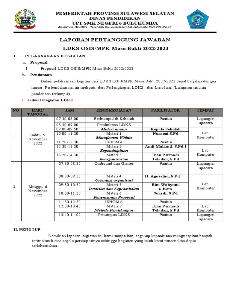 Lpj Ldks Osis 2022 Pdf