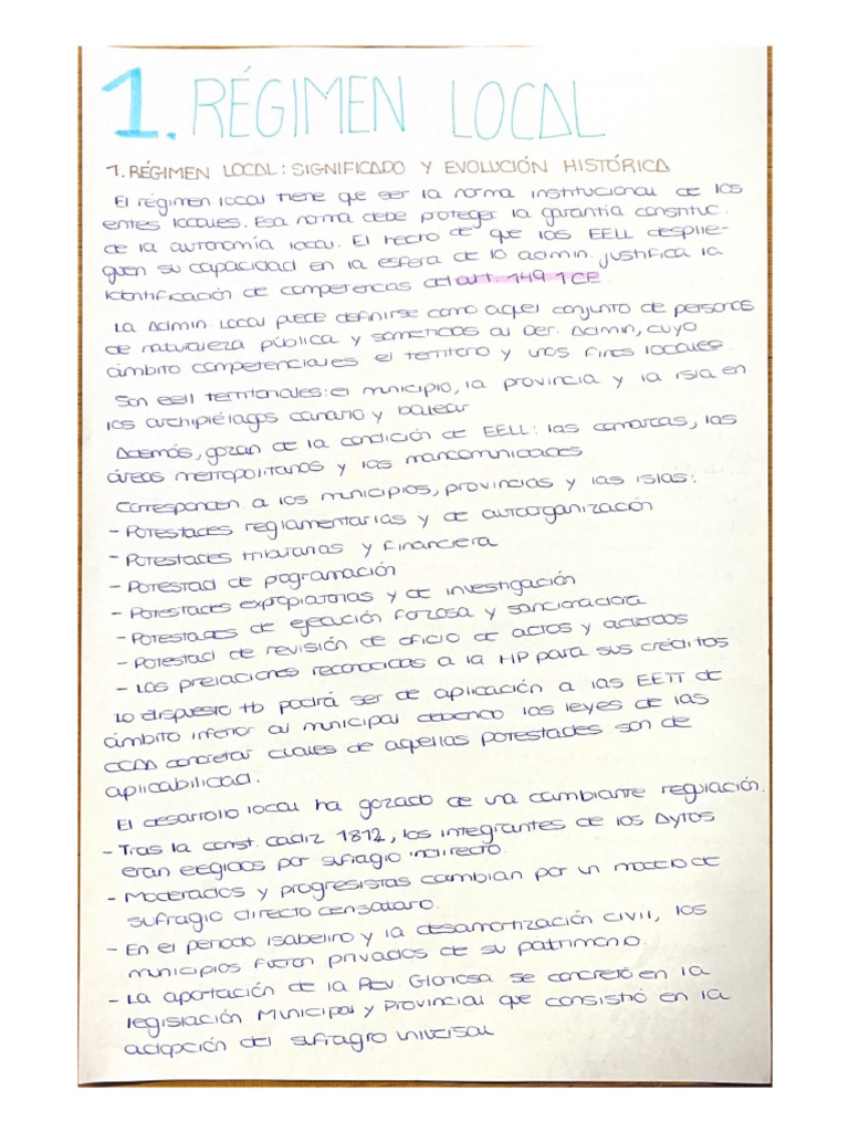 7. RÉGIMEN LOCAL SIGNIFICADO Y EVOLUCIÓN HISTÓRICA | PDF