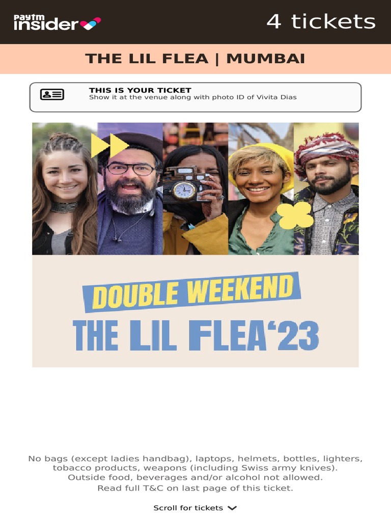 The Lil Flea - Mumbai: This Is Your Ticket | PDF | Ticket (Admission ...
