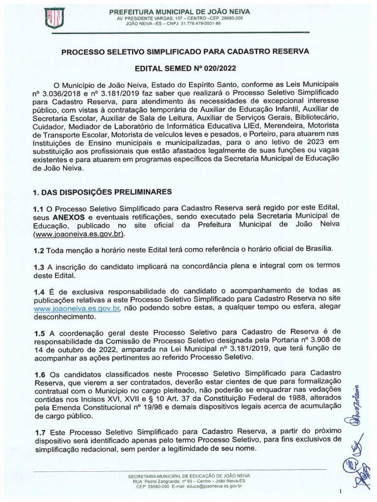 60 Edital Processo Seletivo Simplificado Para Cadas 1671202366 Pdf